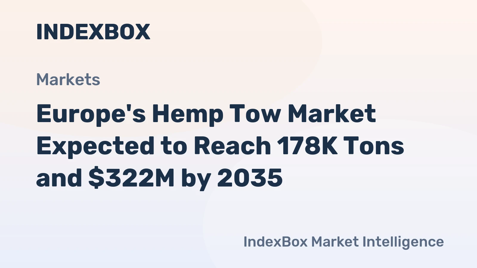 Europe's Hemp Tow Market Expected to Reach 178K Tons and $322M by 2035