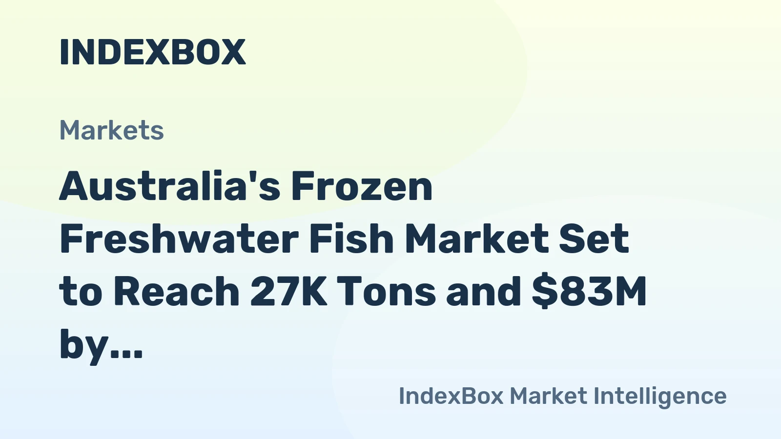 Australia's Frozen Freshwater Fish Market Set to Reach 27K Tons and $83M by 2035