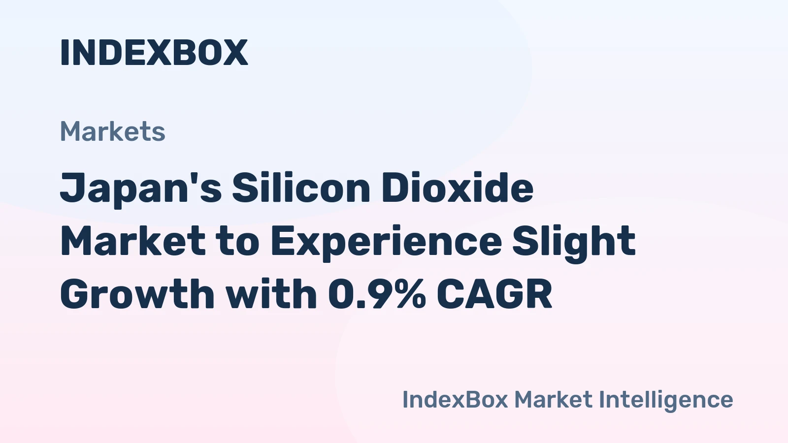 Japan's Silicon Dioxide Market to Experience Slight Growth with 0.9% CAGR