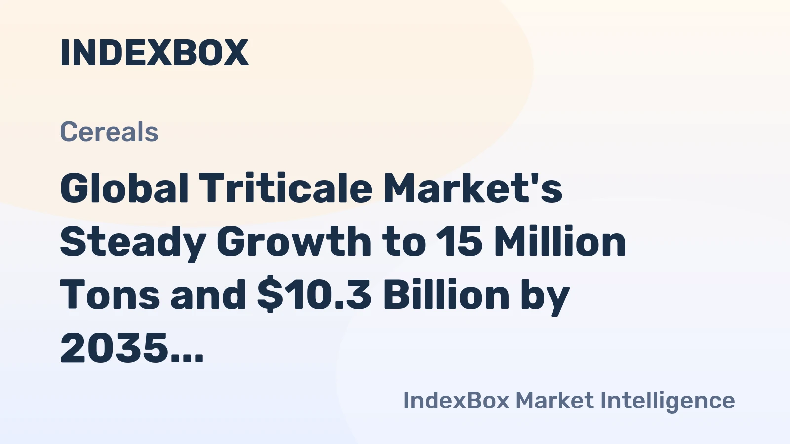 Global Triticale Market's Steady Growth to 15 Million Tons and $10.3 Billion by 2035
