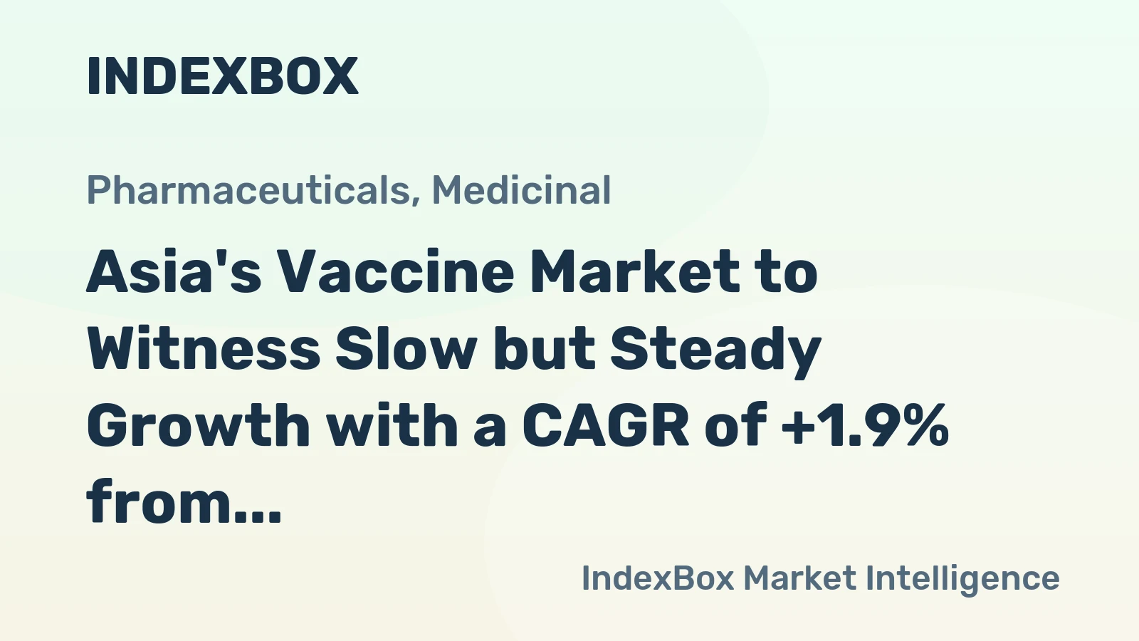 Asia's Vaccine Market to Witness Slow but Steady Growth with a CAGR of +1.9% from 2024 to 2035