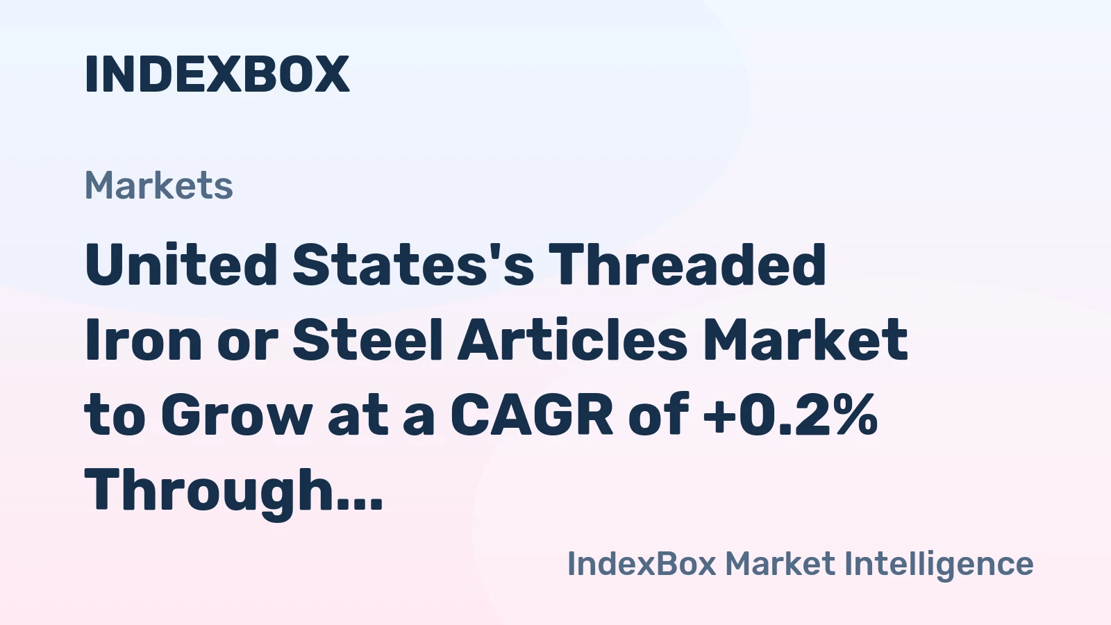 United States's Threaded Iron or Steel Articles Market to Grow at a CAGR of +0.2% Through 2035, Reaching 156K Tons