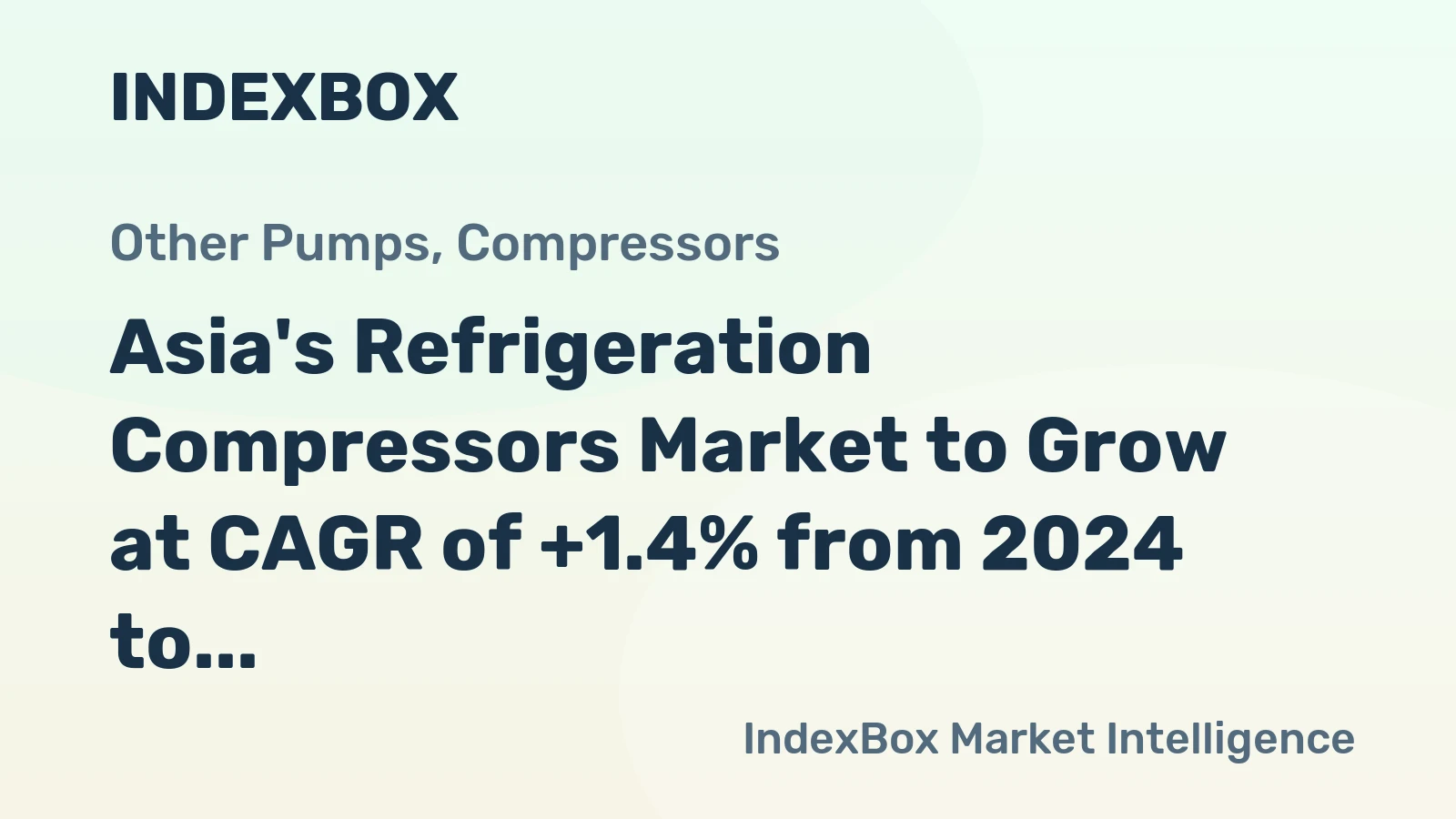 Asia's Refrigeration Compressors Market to Grow at CAGR of +1.4% from 2024 to 2035