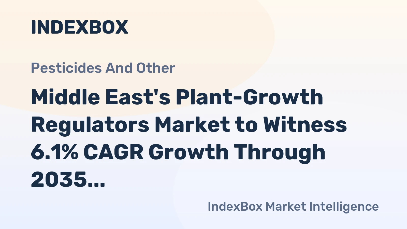 Middle East's Plant-Growth Regulators Market to Witness 6.1% CAGR Growth Through 2035