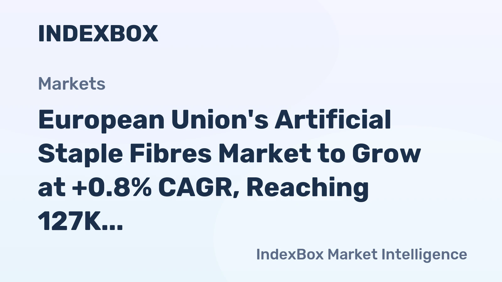 European Union's Artificial Staple Fibres Market to Grow at +0.8% CAGR, Reaching 127K Tons by 2035