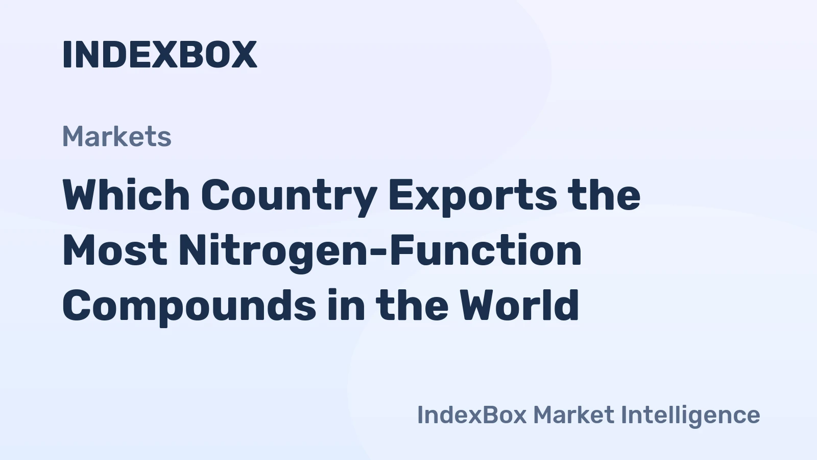 Which Country Exports the Most Nitrogen-Function Compounds in the World?