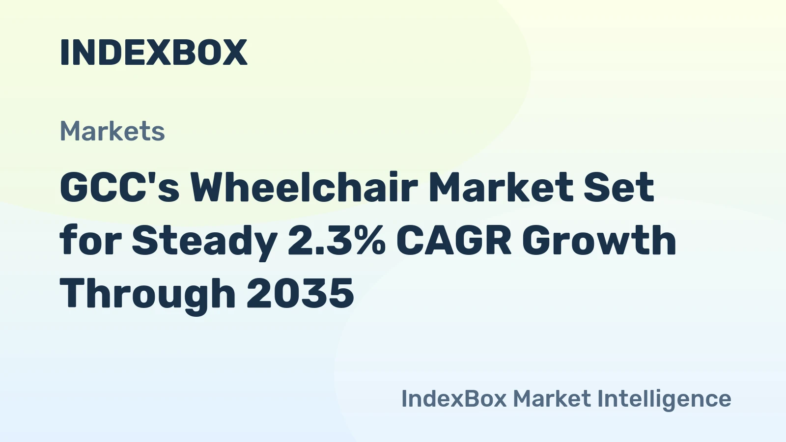 GCC's Wheelchair Market Set for Steady 2.3% CAGR Growth Through 2035
