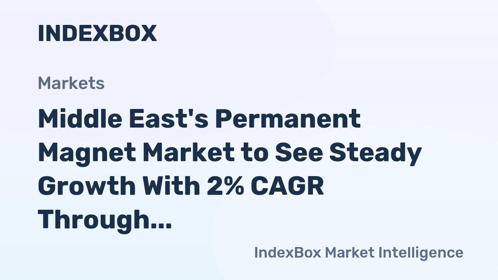 Middle East's Permanent Magnet Market to See Steady Growth With 2% CAGR Through 2035