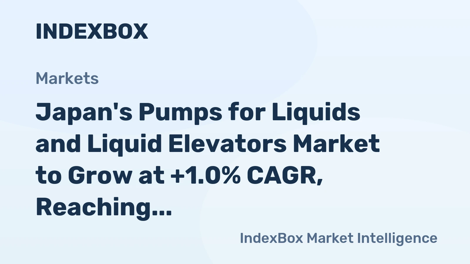 Japan's Pumps for Liquids and Liquid Elevators Market to Grow at +1.0% CAGR, Reaching 238M Units by 2035