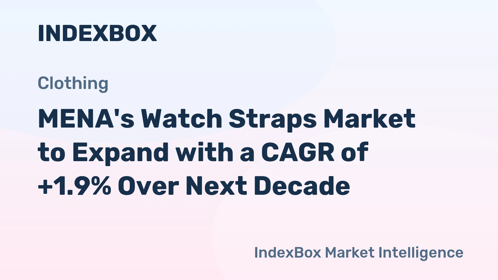 MENA's Watch Straps Market to Expand with a CAGR of +1.9% Over Next Decade