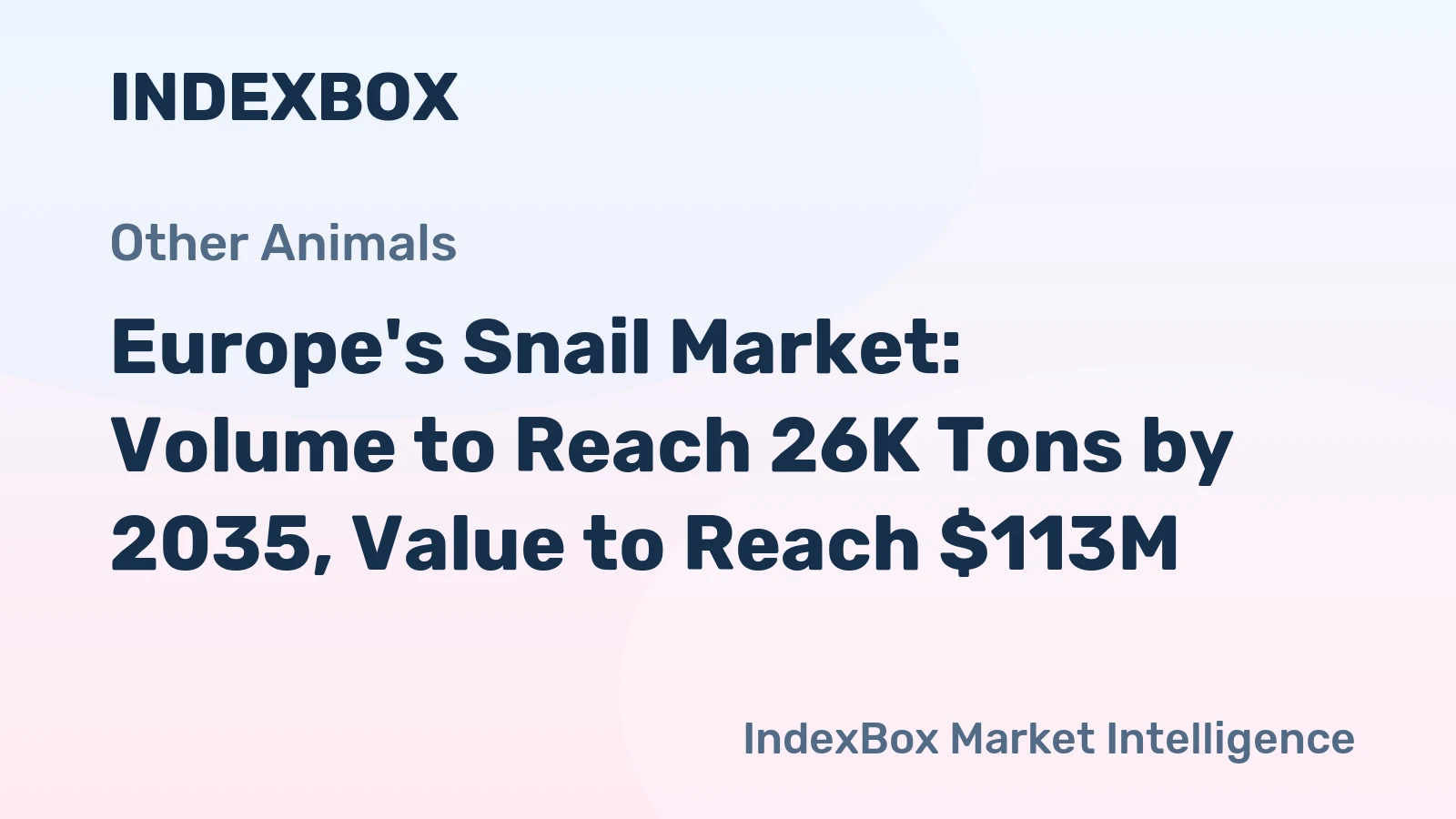 Europe's Snail Market: Volume to Reach 26K Tons by 2035, Value to Reach $113M