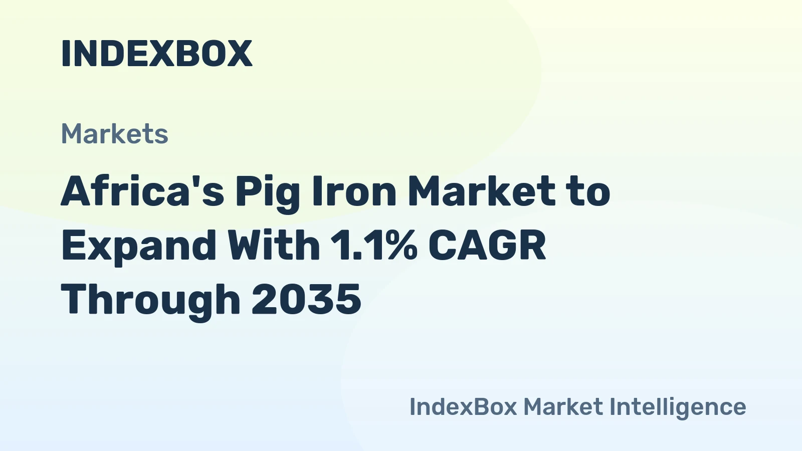 Africa's Pig Iron Market to Expand With 1.1% CAGR Through 2035