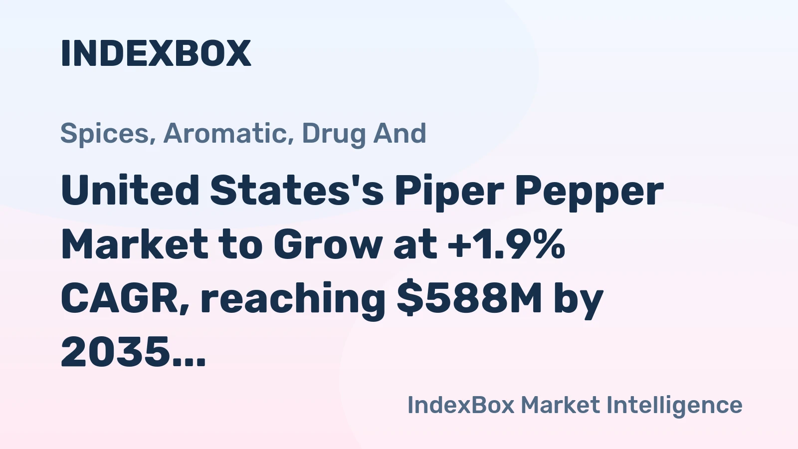 United States's Piper Pepper Market to Grow at +1.9% CAGR, reaching $588M by 2035