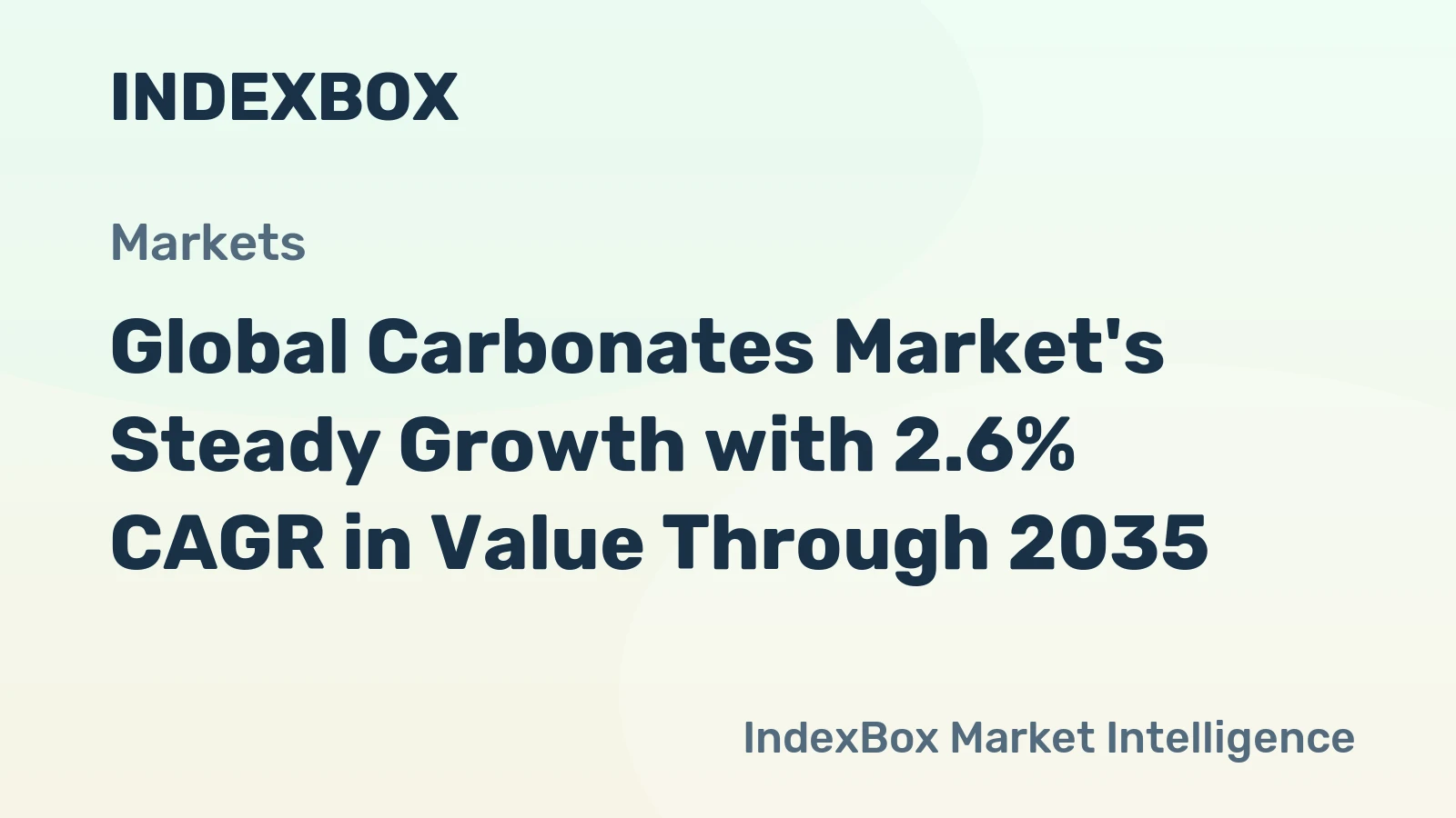 Global Carbonates Market's Steady Growth with 2.6% CAGR in Value Through 2035
