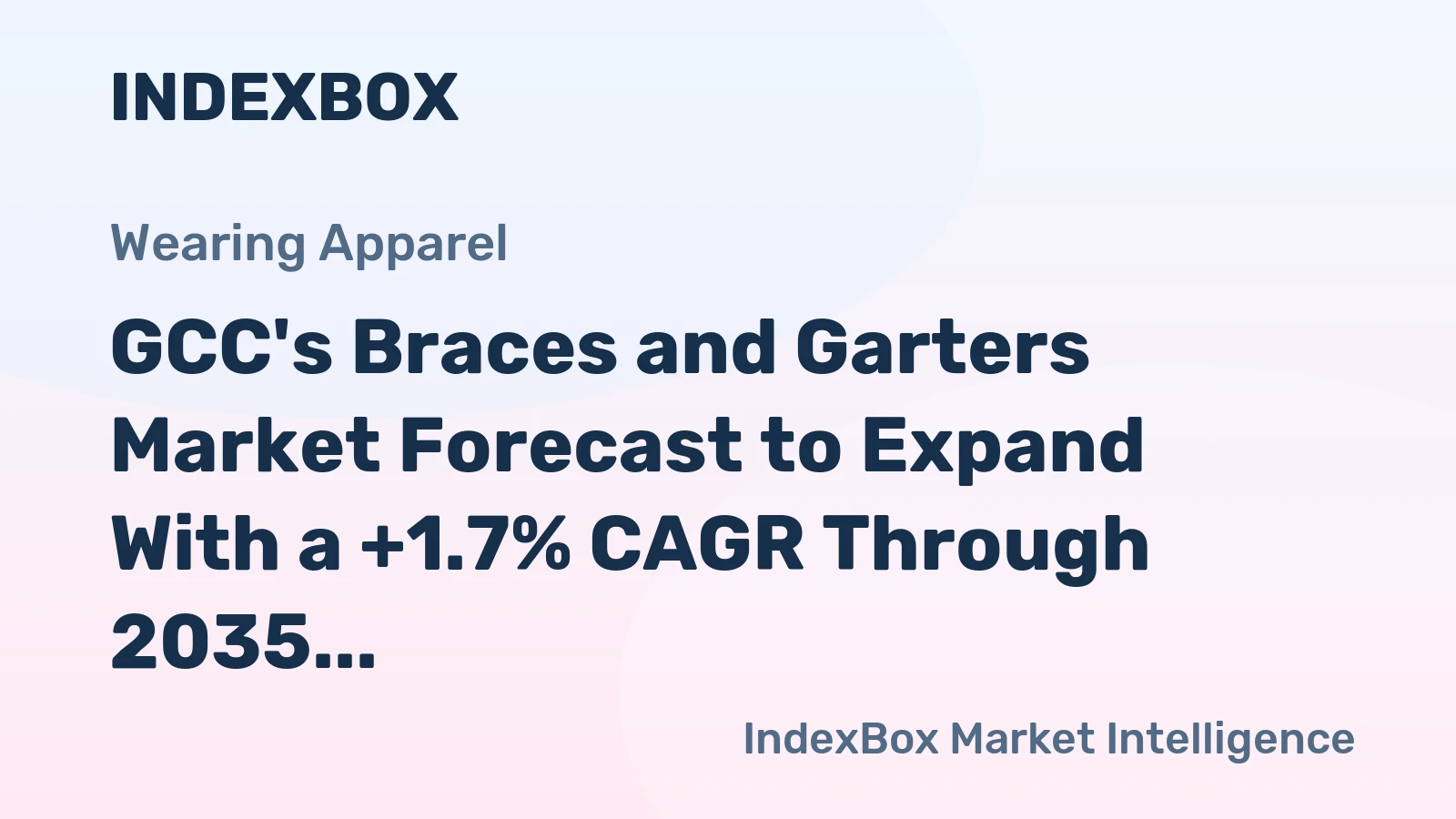 GCC's Braces and Garters Market Forecast to Expand With a +1.7% CAGR Through 2035