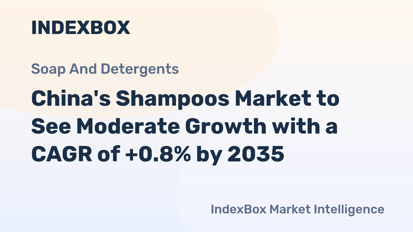 China's Shampoos Market to See Moderate Growth with a CAGR of +0.8% by 2035