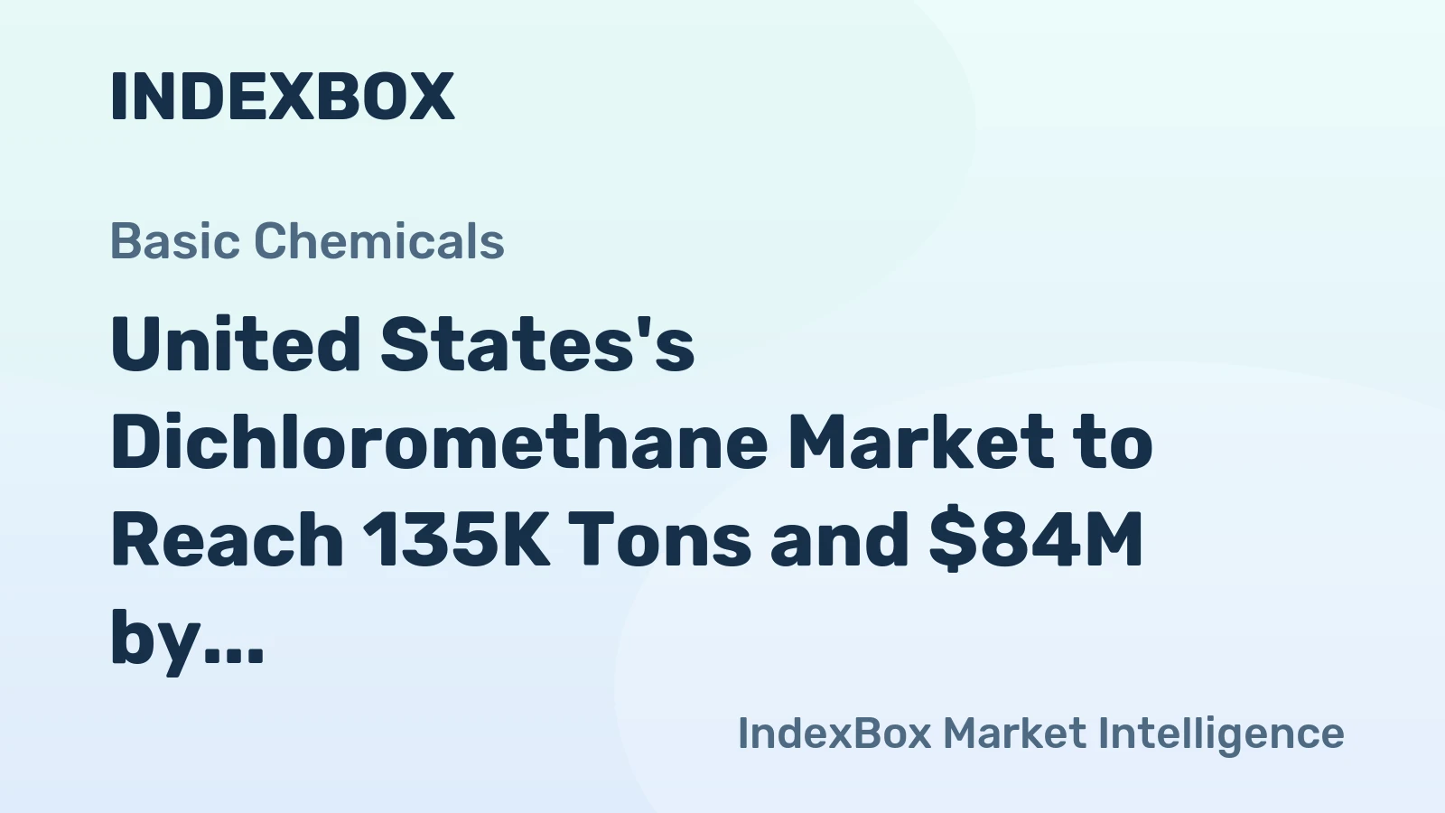 United States's Dichloromethane Market to Reach 135K Tons and $84M by 2035, Driven by Increasing Demand