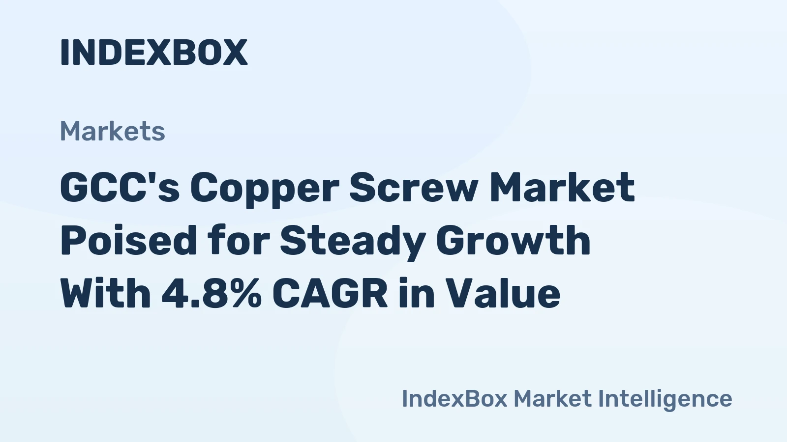 GCC's Copper Screw Market Poised for Steady Growth With 4.8% CAGR in Value