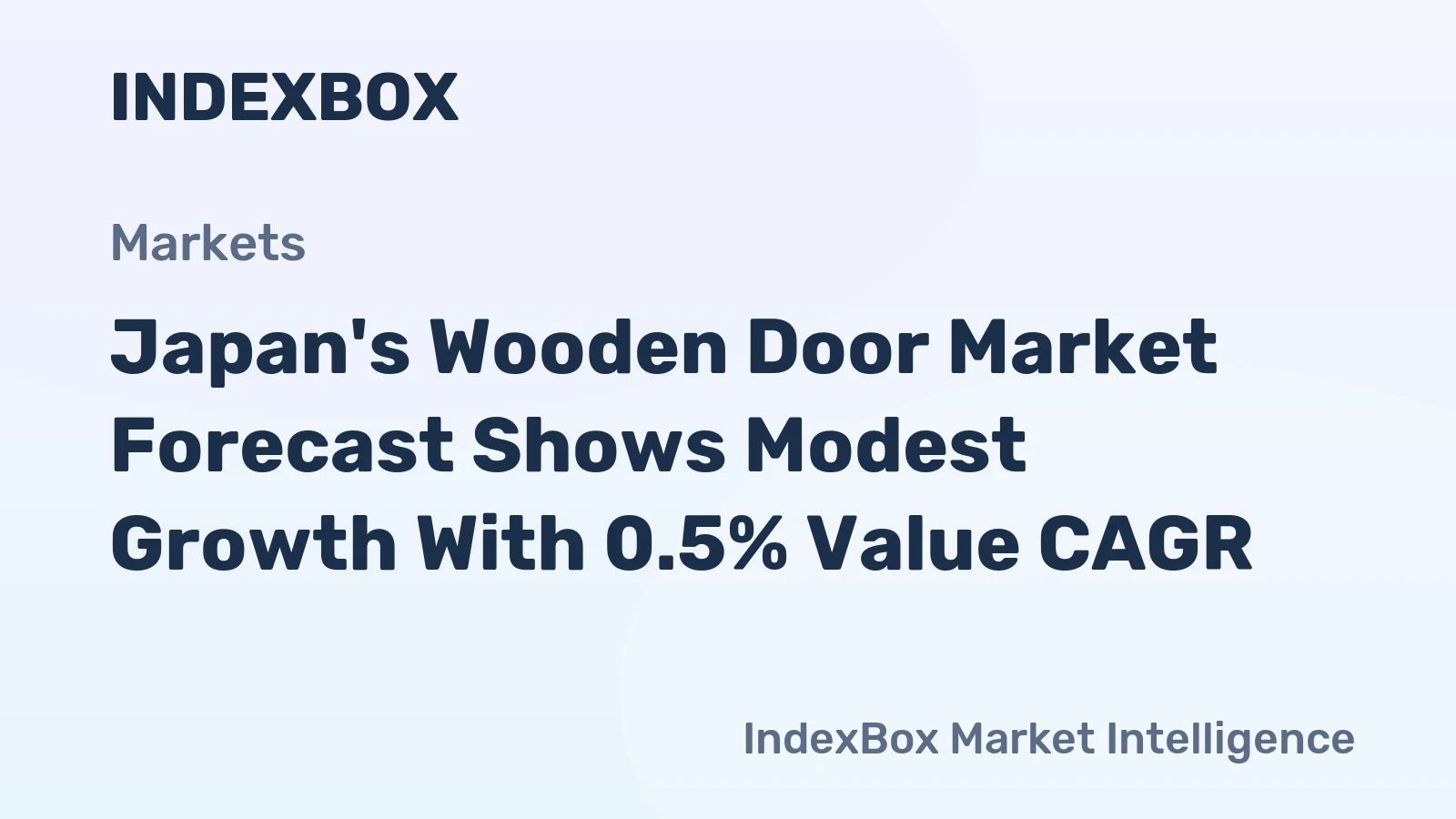 Japan's Wooden Door Market Forecast Shows Modest Growth With 0.5% Value CAGR