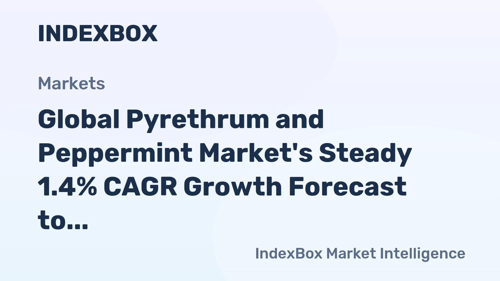 Global Pyrethrum and Peppermint Market's Steady 1.4% CAGR Growth Forecast to 2035