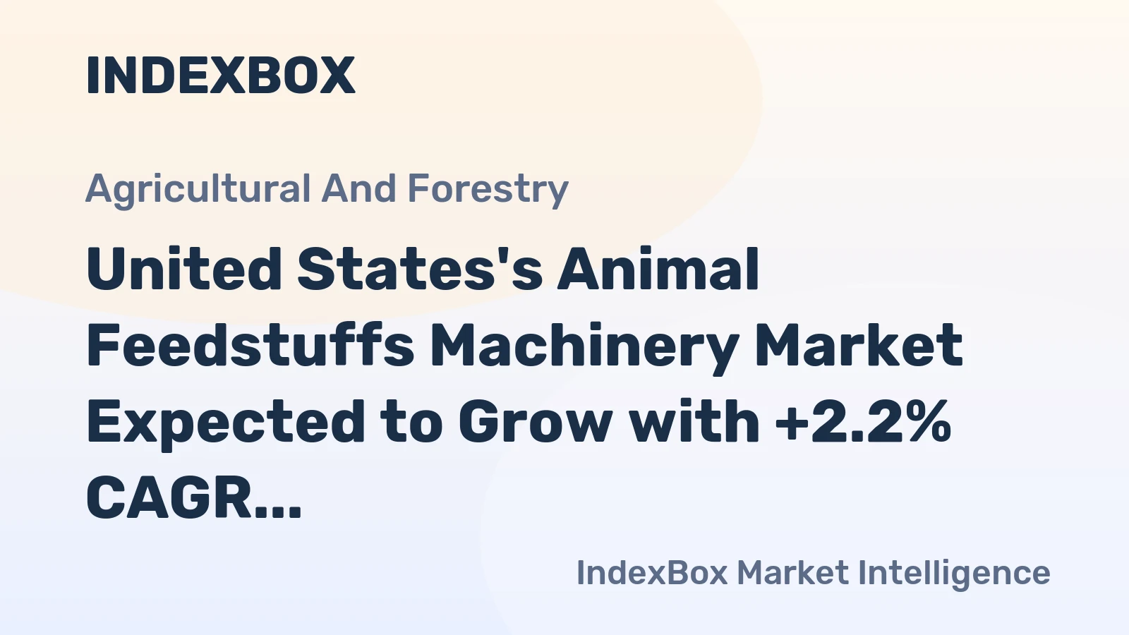 United States's Animal Feedstuffs Machinery Market Expected to Grow with +2.2% CAGR, Reaching 1.3M Units and $10.4B by 2035
