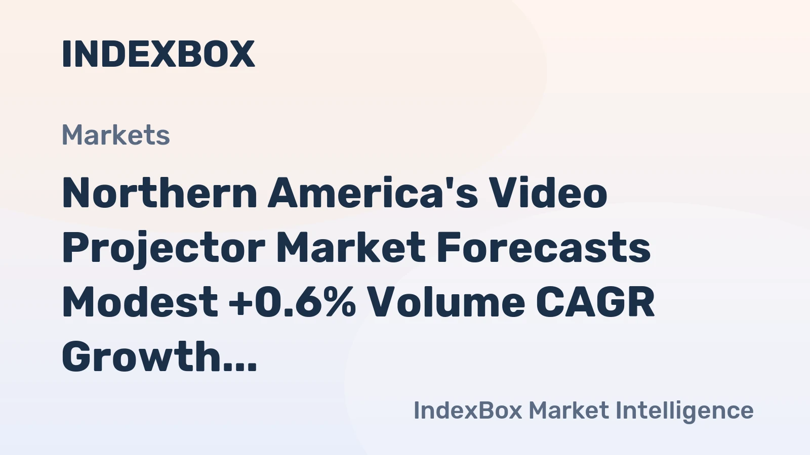 Northern America's Video Projector Market Forecasts Modest +0.6% Volume CAGR Growth Through 2035