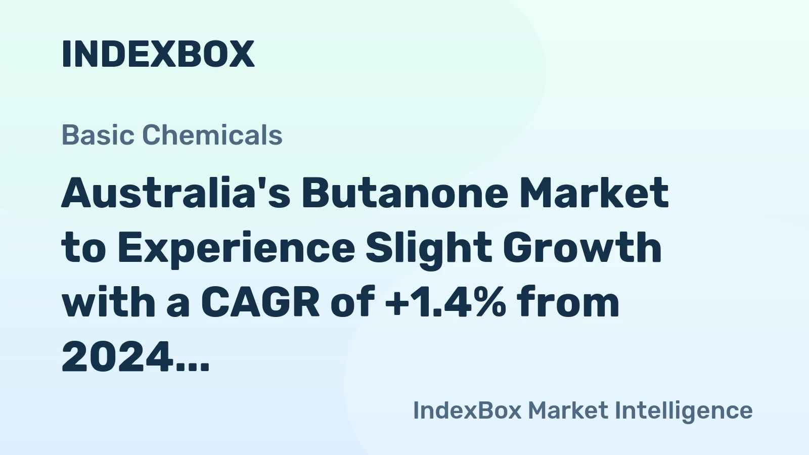 Australia's Butanone Market to Experience Slight Growth with a CAGR of +1.4% from 2024 to 2035