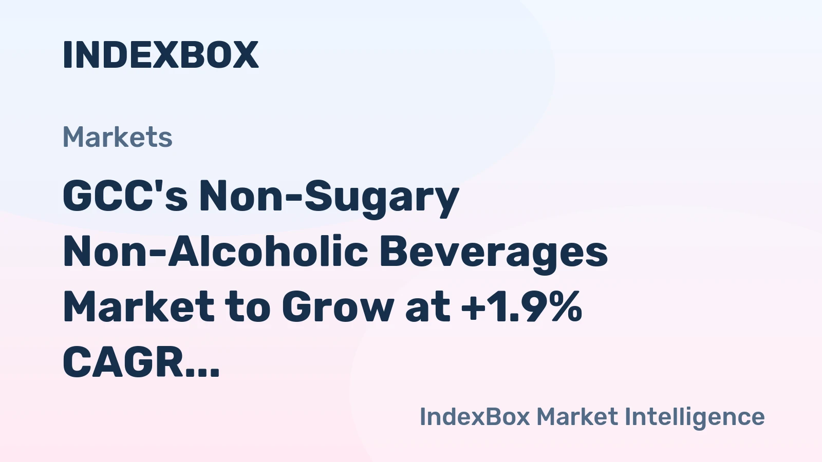 GCC's Non-Sugary Non-Alcoholic Beverages Market to Grow at +1.9% CAGR, Reaching 2.7B Litres by 2035