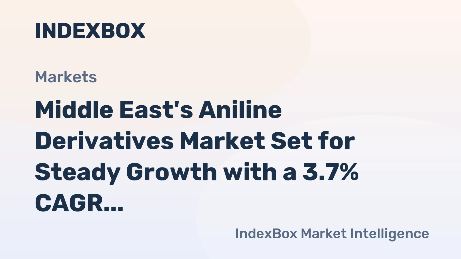 Middle East's Aniline Derivatives Market Set for Steady Growth with a 3.7% CAGR