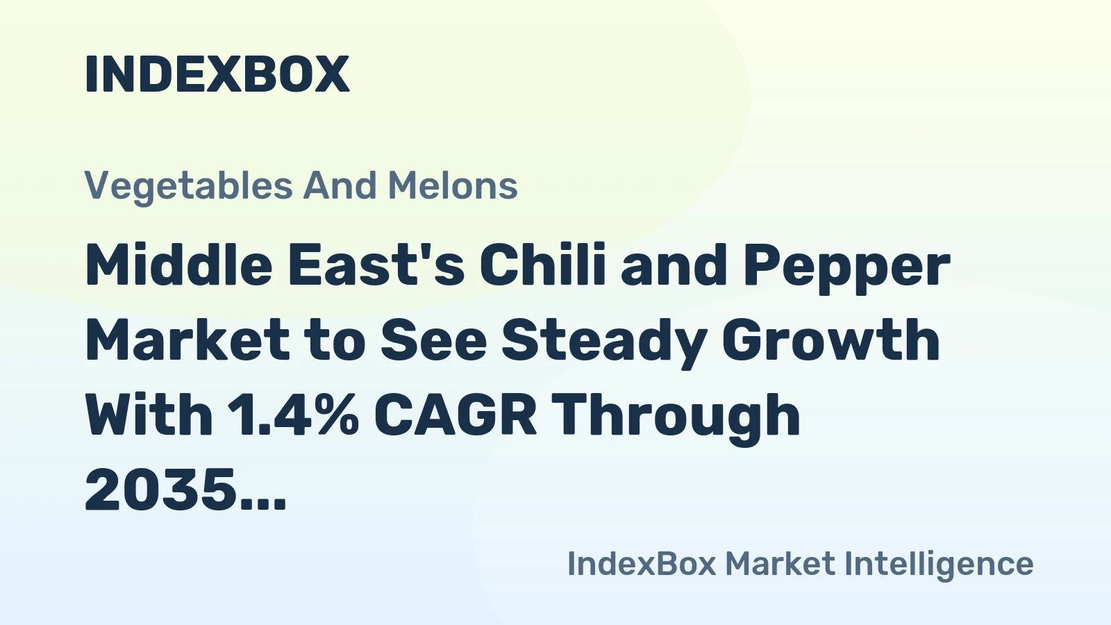 Middle East's Chili and Pepper Market to See Steady Growth With 1.4% CAGR Through 2035