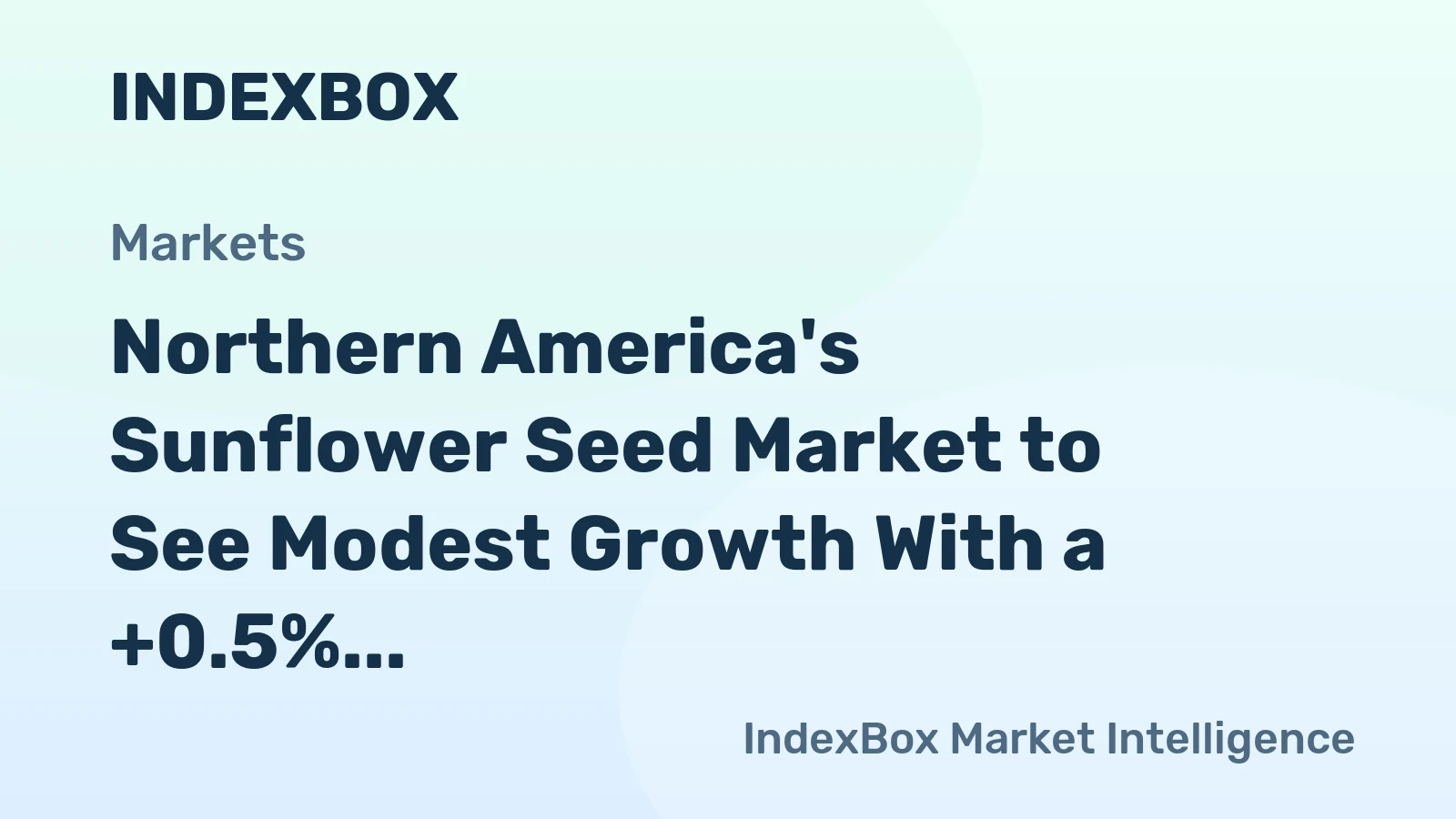 Northern America's Sunflower Seed Market to See Modest Growth With a +0.5% CAGR in Value