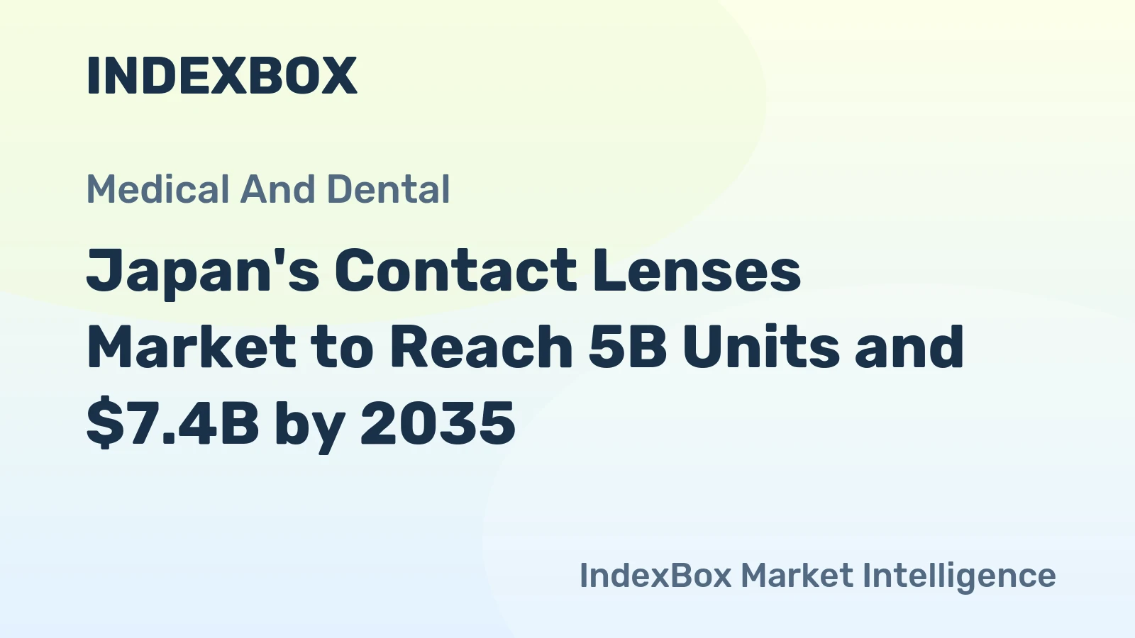 Japan's Contact Lenses Market to Reach 5B Units and $7.4B by 2035