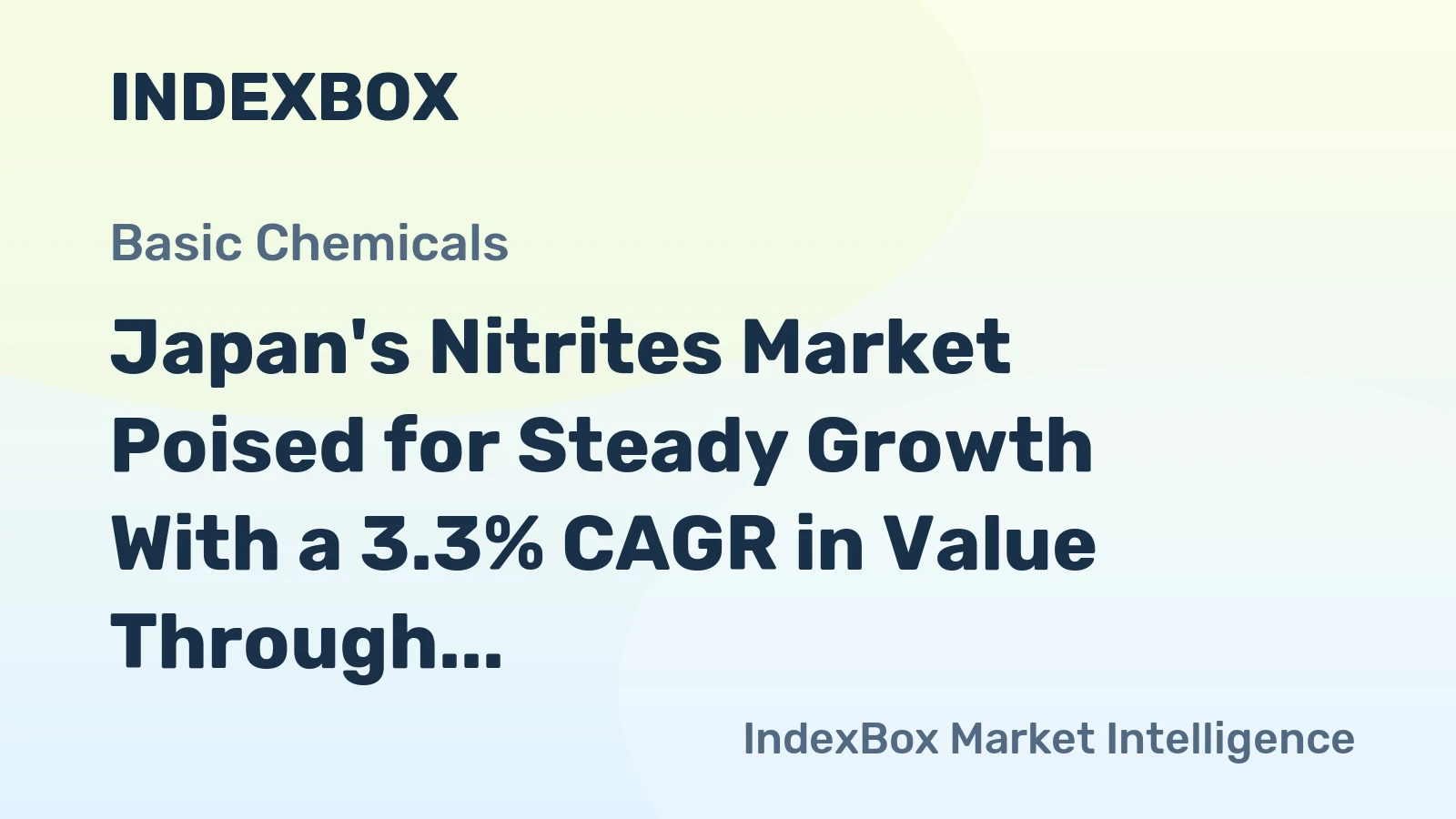 Japan's Nitrites Market Poised for Steady Growth With a 3.3% CAGR in Value Through 2035