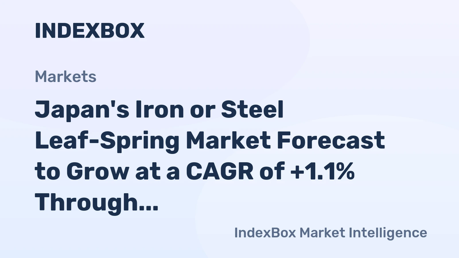 Japan's Iron or Steel Leaf-Spring Market Forecast to Grow at a CAGR of +1.1% Through 2035