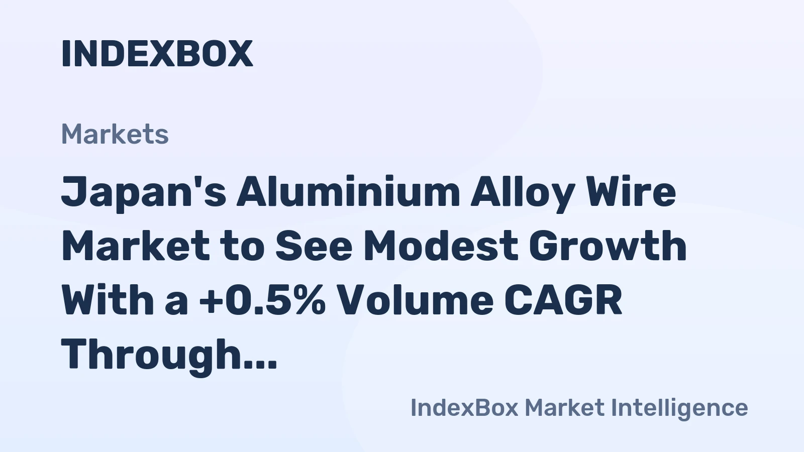 Japan's Aluminium Alloy Wire Market to See Modest Growth With a +0.5% Volume CAGR Through 2035