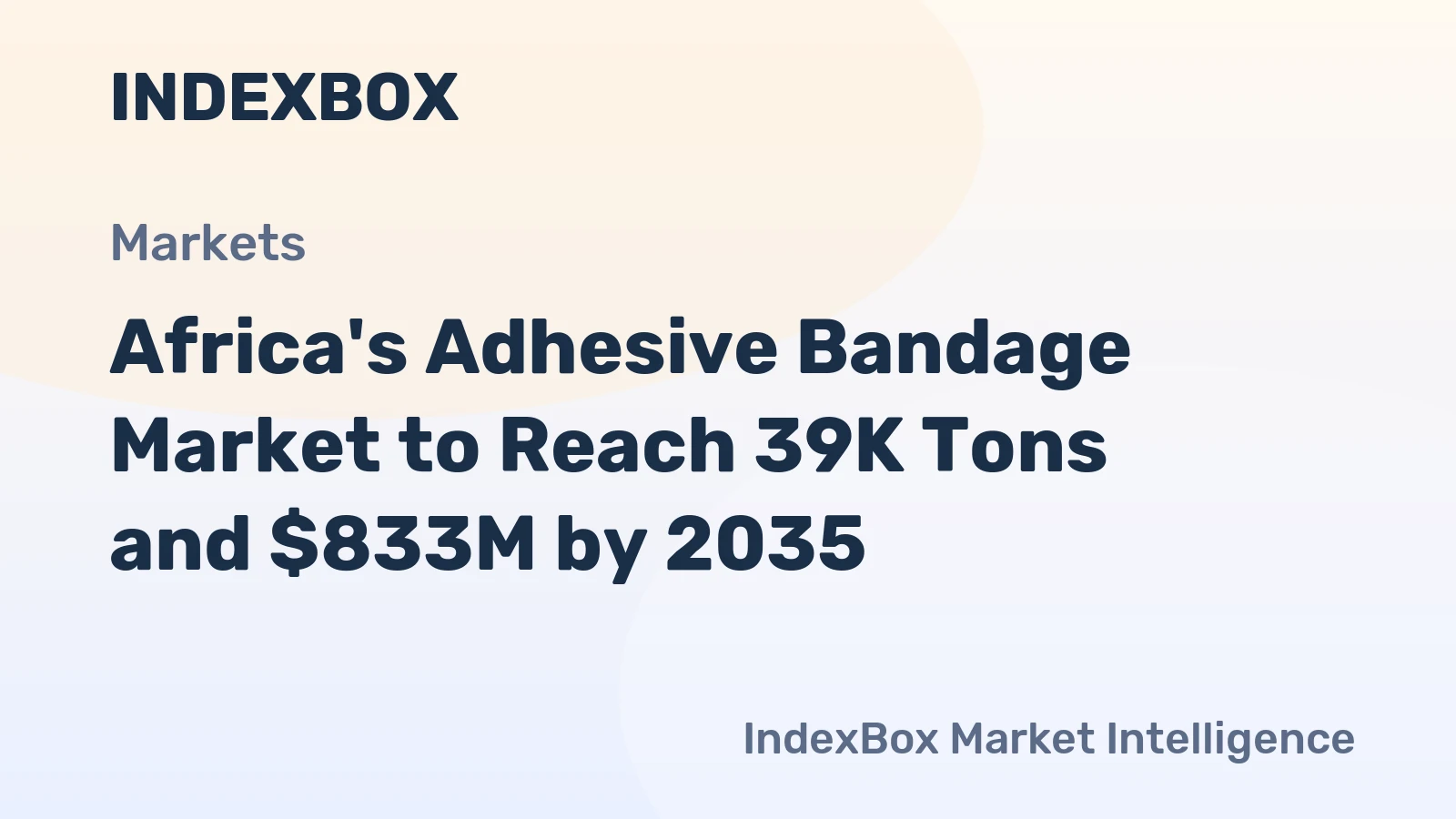 Africa's Adhesive Bandage Market to Reach 39K Tons and $833M by 2035