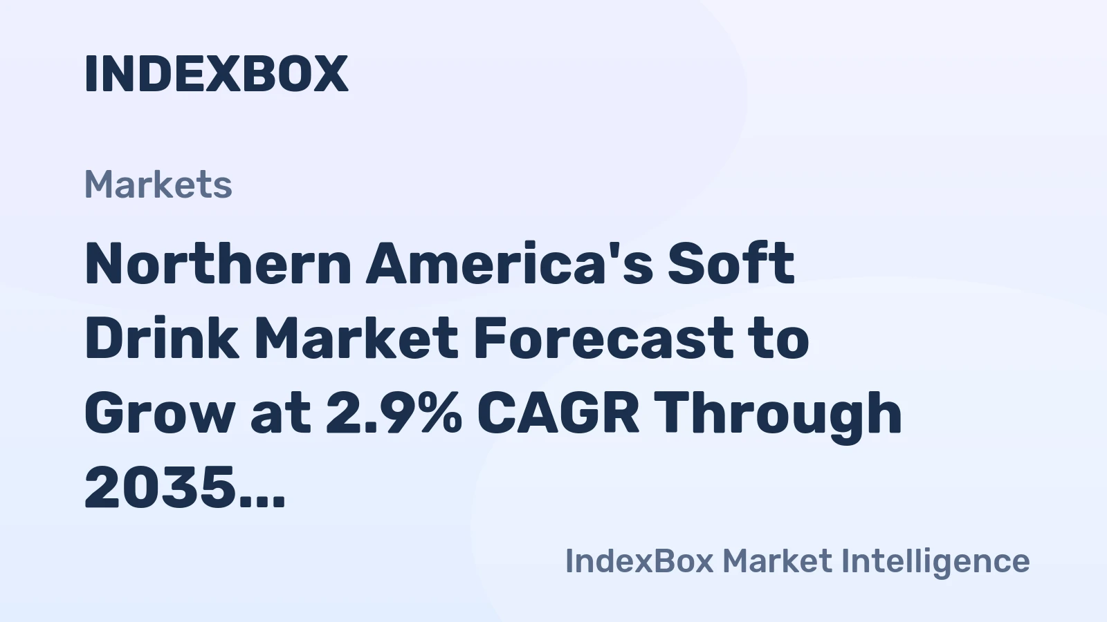 Northern America's Soft Drink Market Forecast to Grow at 2.9% CAGR Through 2035