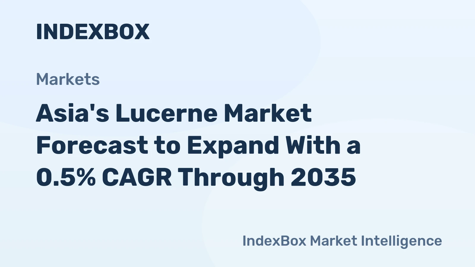 Asia's Lucerne Market Forecast to Expand With a 0.5% CAGR Through 2035