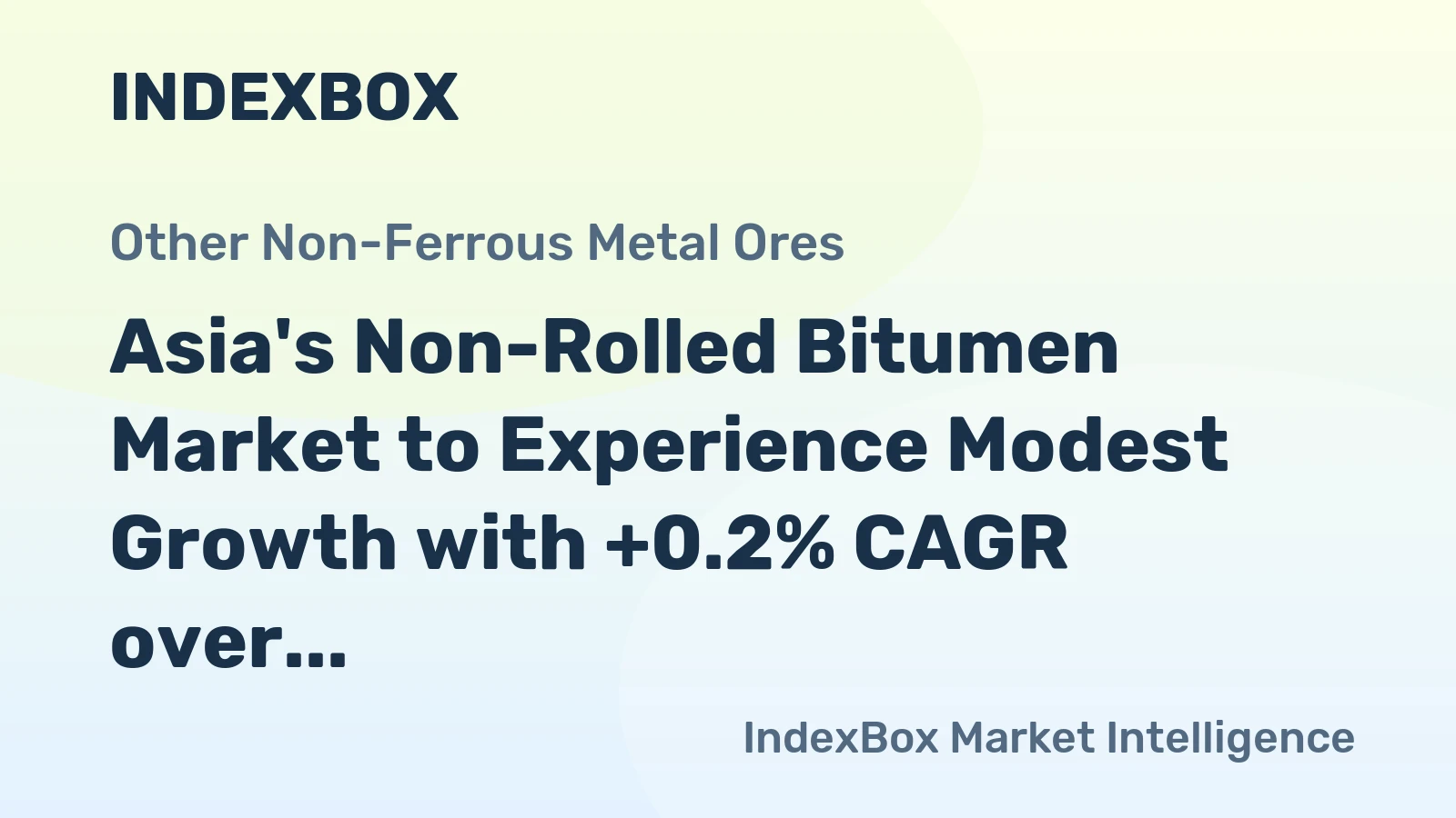 Asia's Non-Rolled Bitumen Market to Experience Modest Growth with +0.2% CAGR over Next Decade