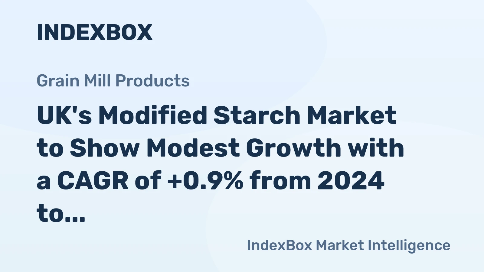 UK's Modified Starch Market to Show Modest Growth with a CAGR of +0.9% from 2024 to 2035