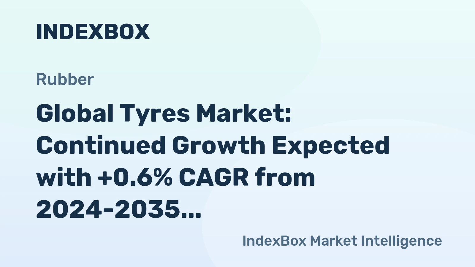Global Tyres Market: Continued Growth Expected with +0.6% CAGR from 2024-2035