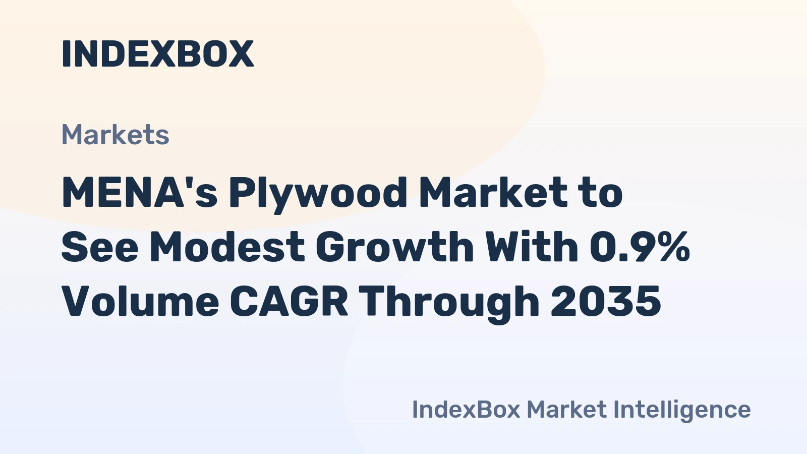 MENA's Plywood Market to See Modest Growth With 0.9% Volume CAGR Through 2035
