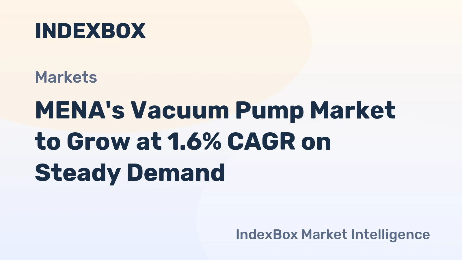 MENA's Vacuum Pump Market to Grow at 1.6% CAGR on Steady Demand