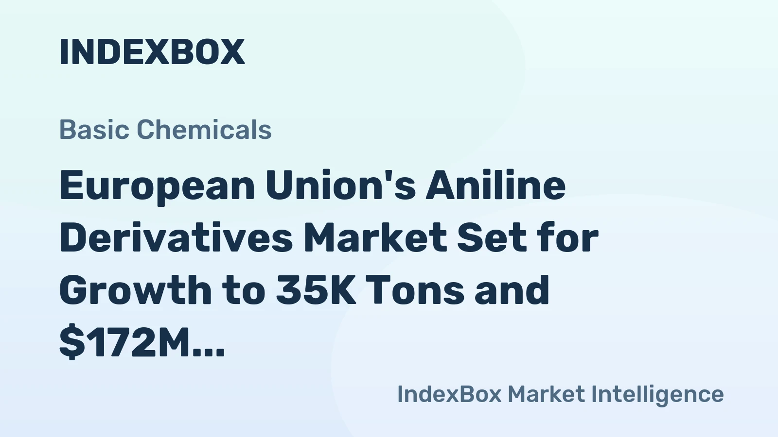 European Union's Aniline Derivatives Market Set for Growth to 35K Tons and $172M by 2035
