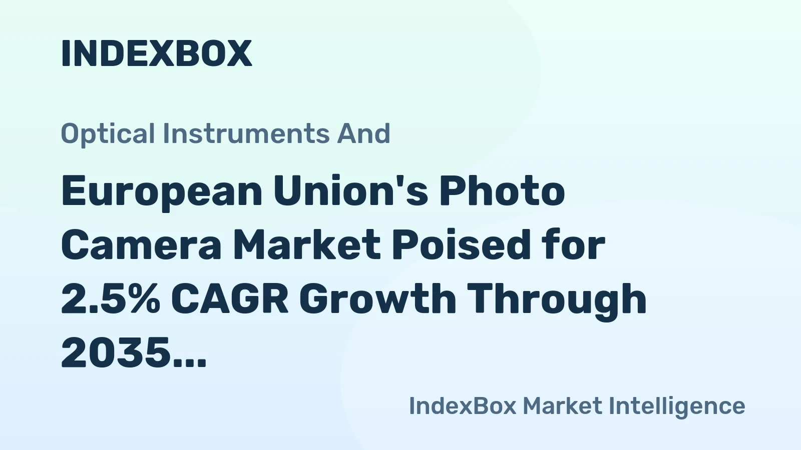 European Union's Photo Camera Market Poised for 2.5% CAGR Growth Through 2035
