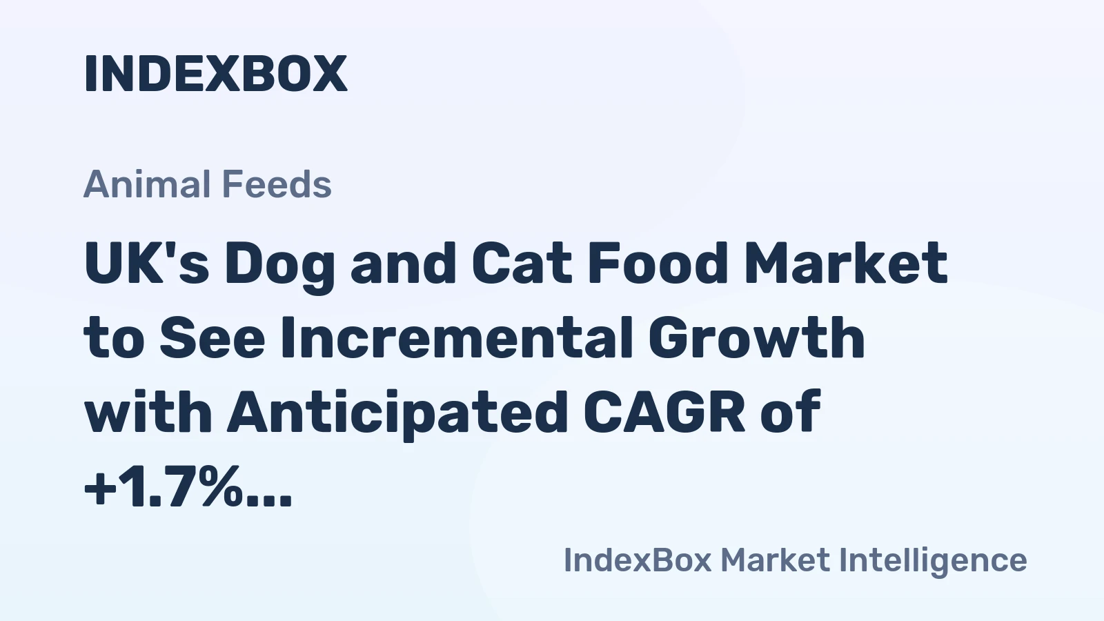 UK's Dog and Cat Food Market to See Incremental Growth with Anticipated CAGR of +1.7% in Value Terms