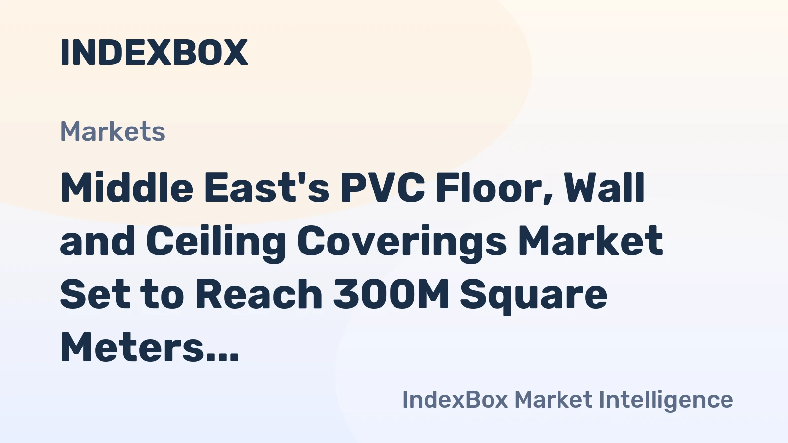 Middle East's PVC Floor, Wall and Ceiling Coverings Market Set to Reach 300M Square Meters by 2035, Valued at $666M