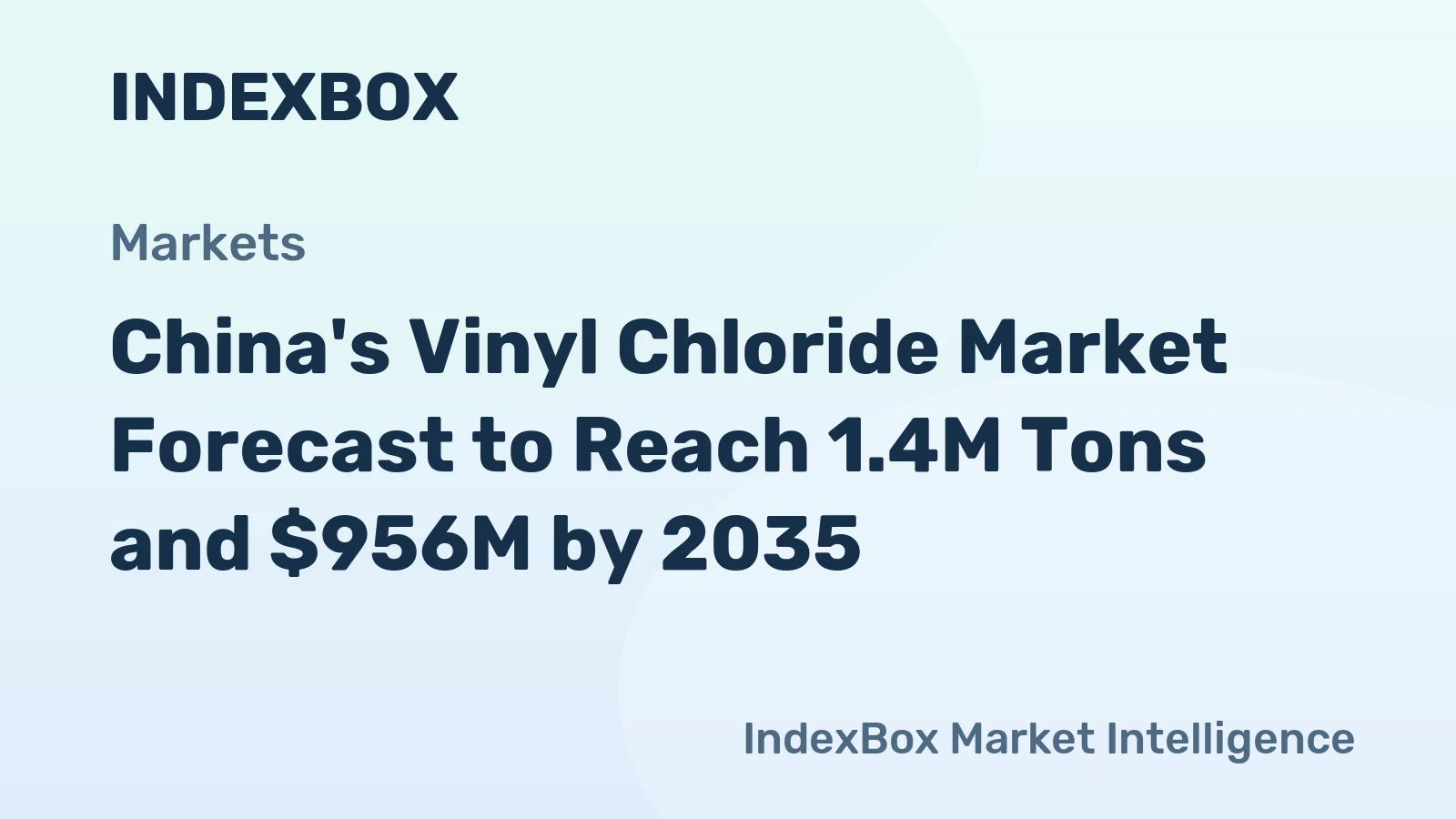 China's Vinyl Chloride Market Forecast to Reach 1.4M Tons and $956M by 2035