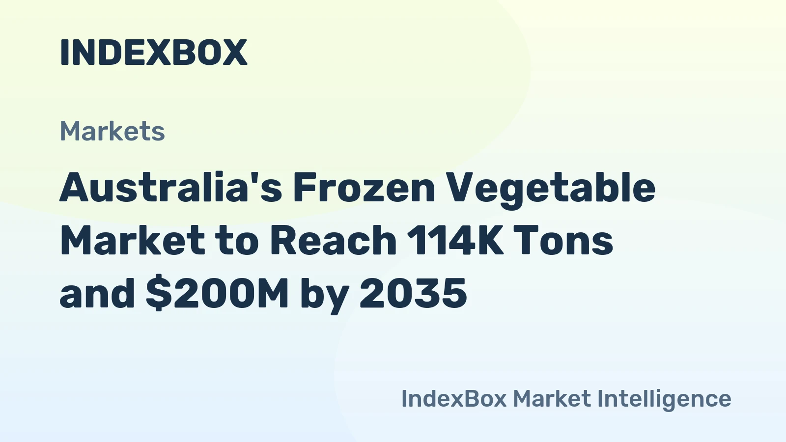 Australia's Frozen Vegetable Market to Reach 114K Tons and $200M by 2035