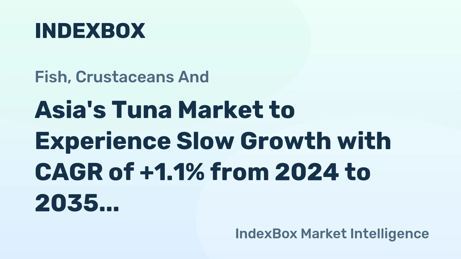 Asia's Tuna Market to Experience Slow Growth with CAGR of +1.1% from 2024 to 2035